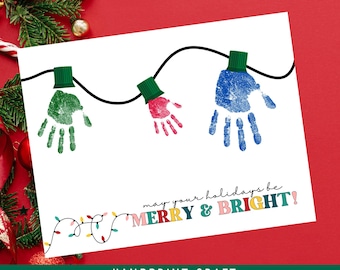 Christmas Lights Handprint Art: Family Keepsake (digital Download) - Etsy