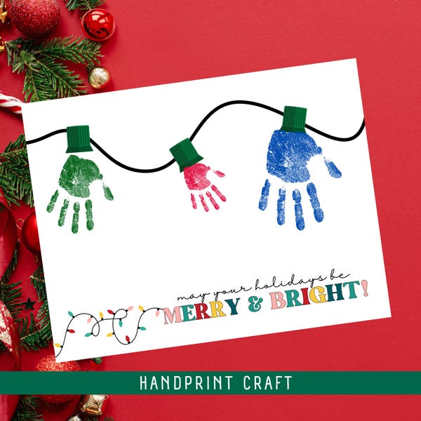 Christmas Handprint Art - Etsy