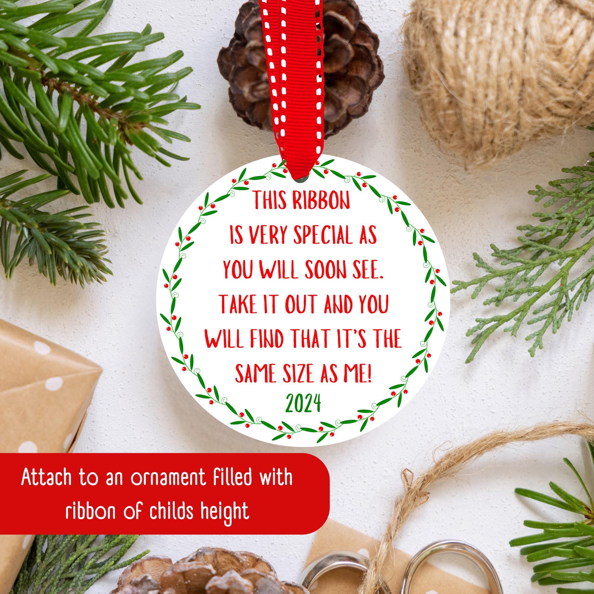 Custom Ribbon Ornament Tag: Height Keepsake (digital Download) - Etsy