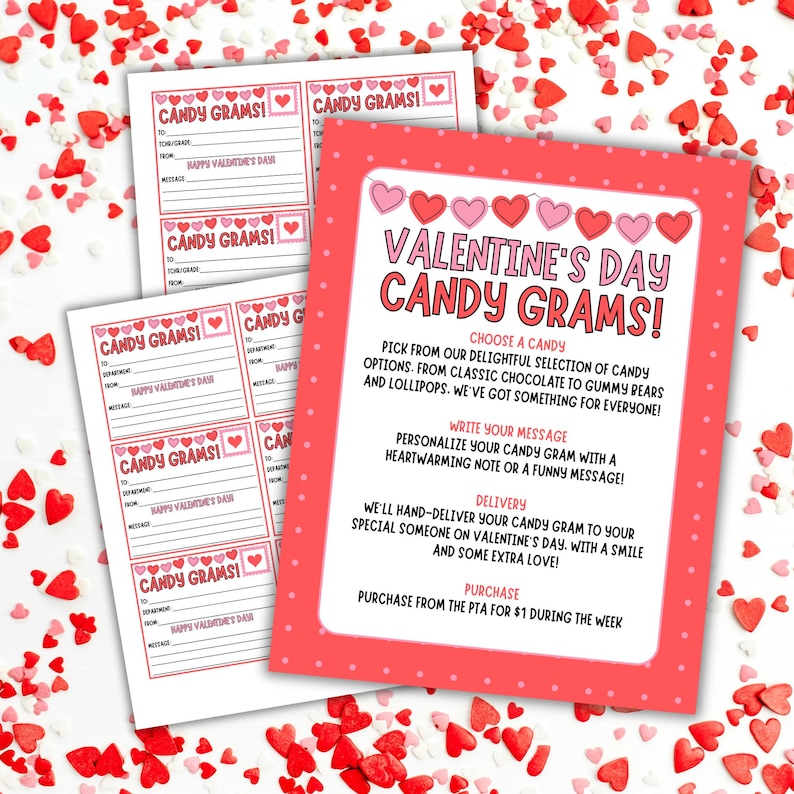 Valentine Gram, Candy Gram Printable, Valentine Candy Gram, Candy Gram ...