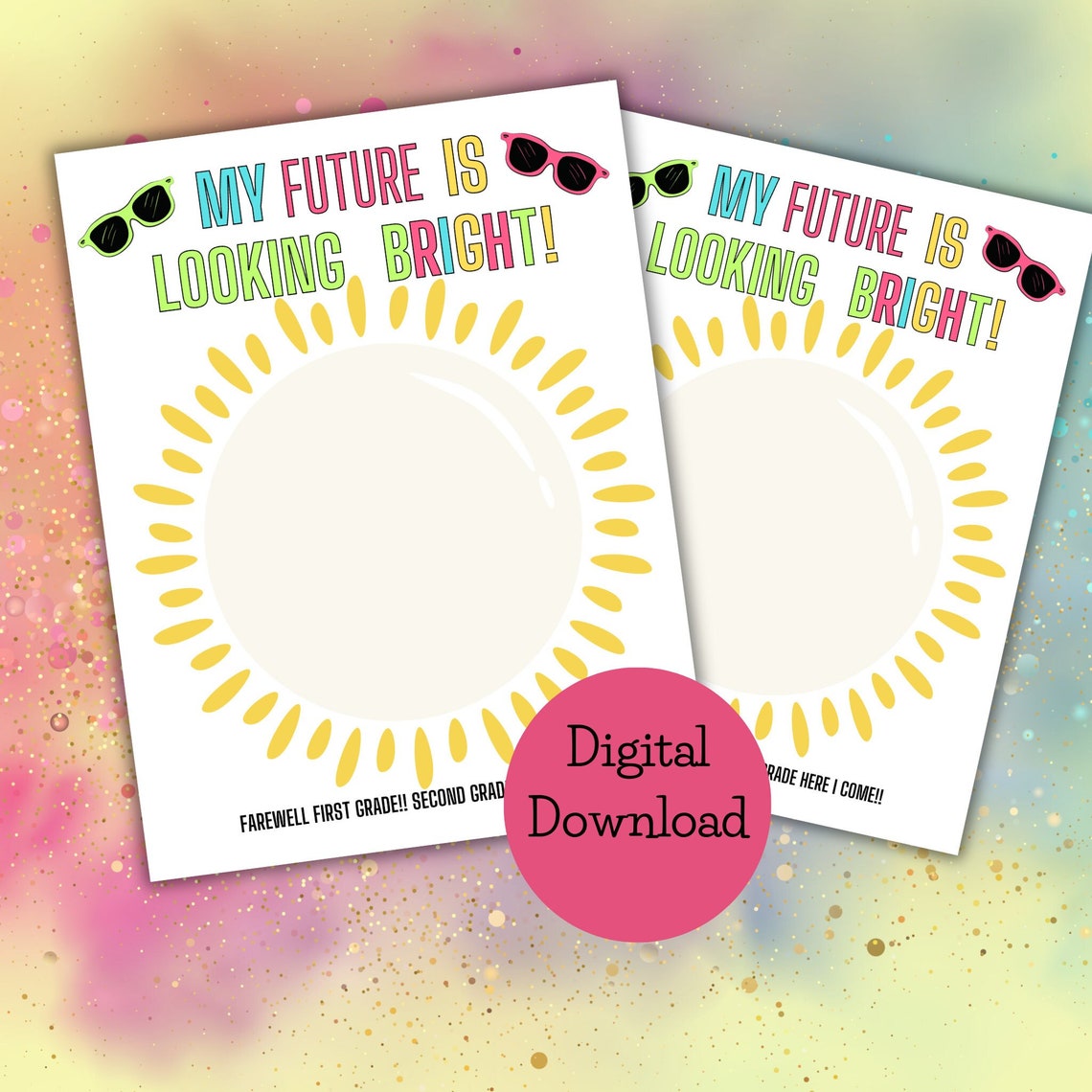 Future is Looking Bright Handprint Art: School Keepsake (digital ...