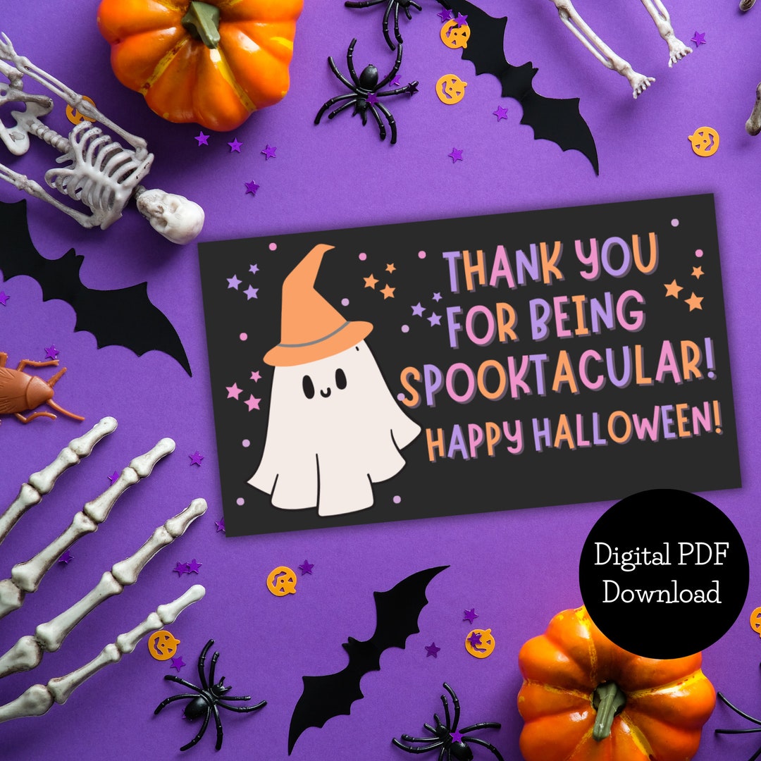 Editable Halloween Spooktacular Gift Tags (digital Download) - Etsy