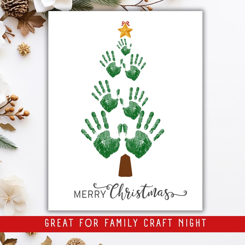 Christmas Lights Handprint Art: Keepsake Craft (digital Download) - Etsy