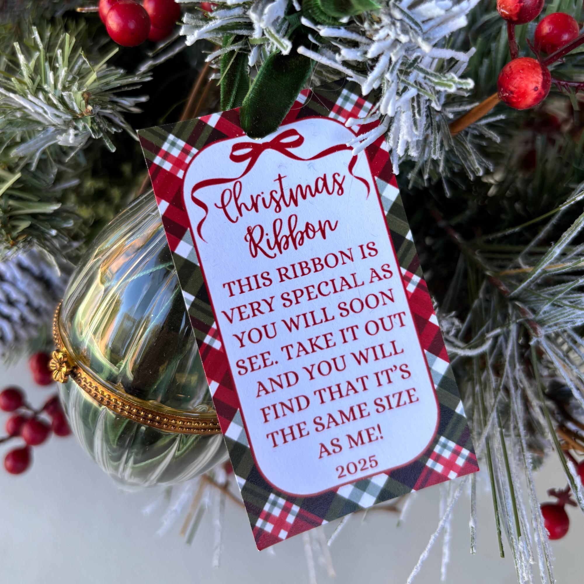 Height Keepsake Ornament Tag: Ribbon Growth Tracker (digital Download ...