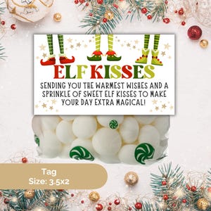 Elf Kisses, Elf Kisses Bag Topper, Elf Ideas, Christmas Elf, Bag Topper ...