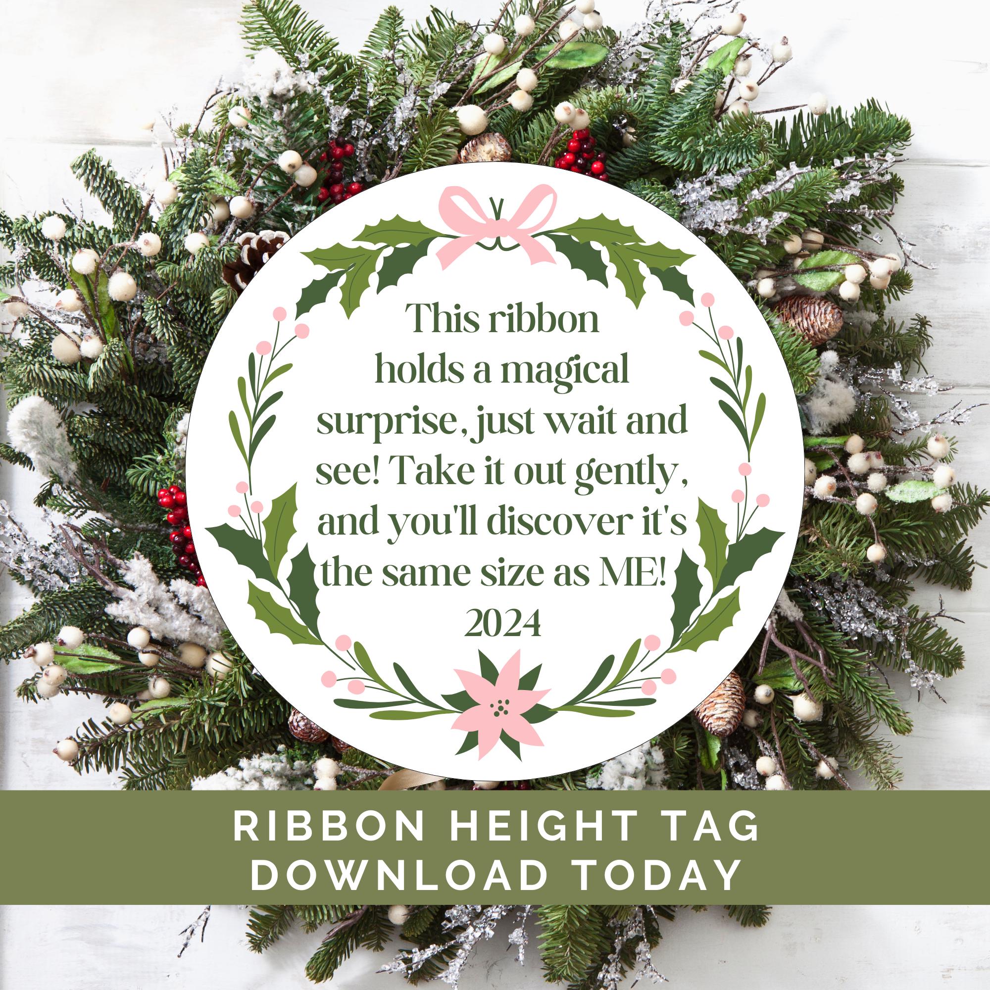 Same Size as Me, Ribbon Ornament Tag,height Ornament Tag, Take It ...