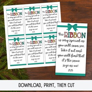 Height Ribbon Ornament Tag: Keepsake Christmas Decoration (digital ...