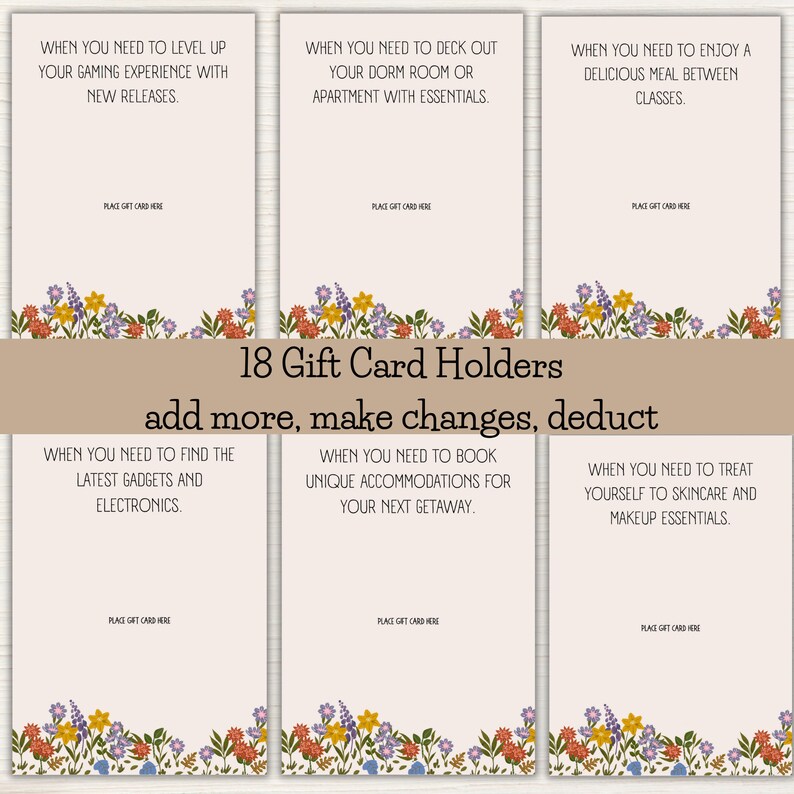 Editable Graduation Gift Card Book, Gift Card Holder Book, Handmade ...