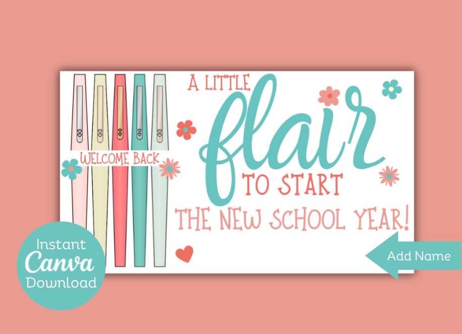 Back to School Teacher Gift Tag, Thank You Teacher Tag, First Day of ...