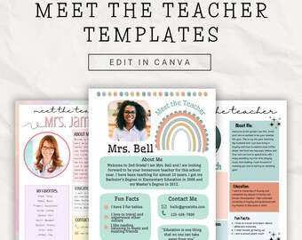 Editable School Newsletter, Meet the Teacher Template, Instant Download ...