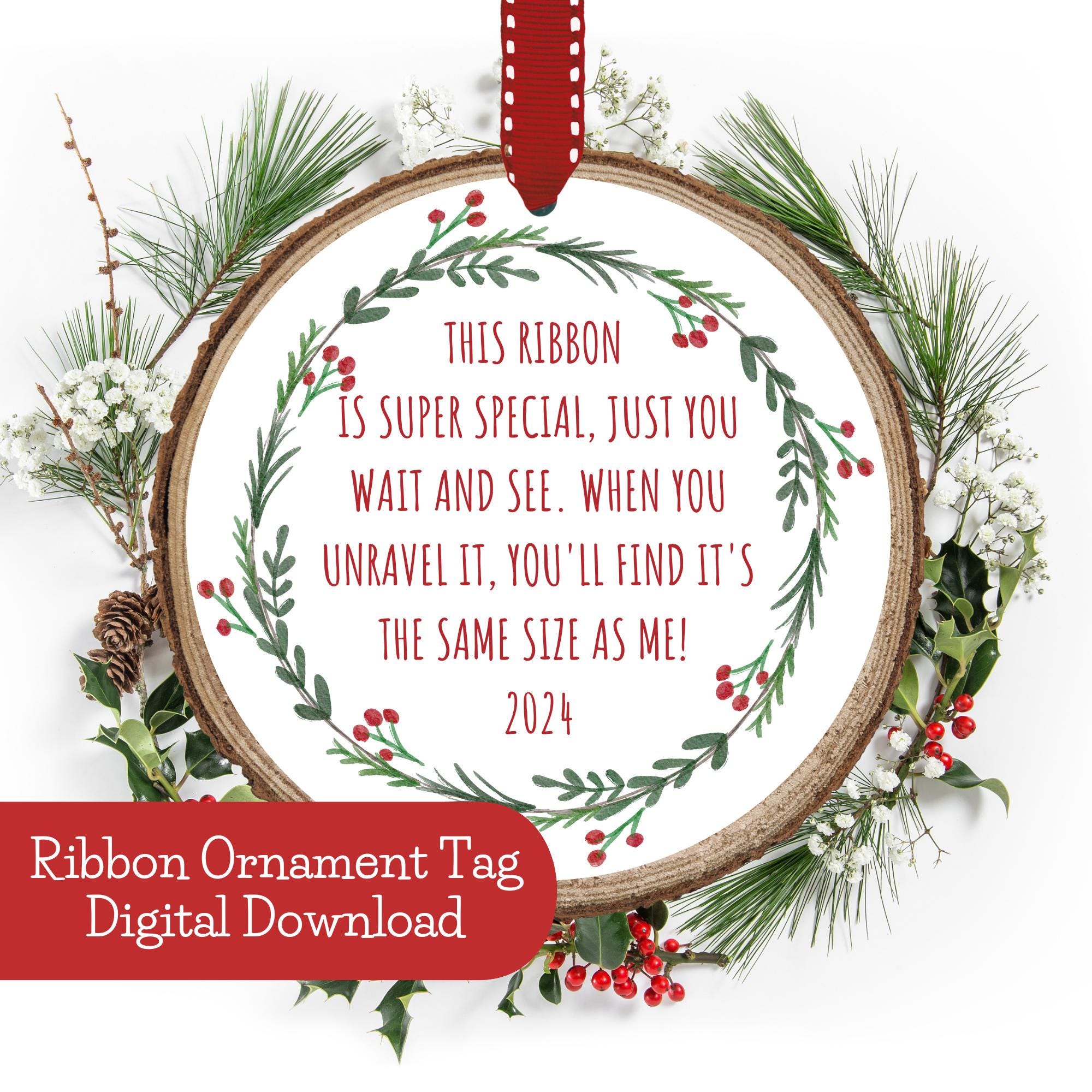 Same Size as Me,ribbon Ornament,height Ornament Tag, Ornament Tag This ...