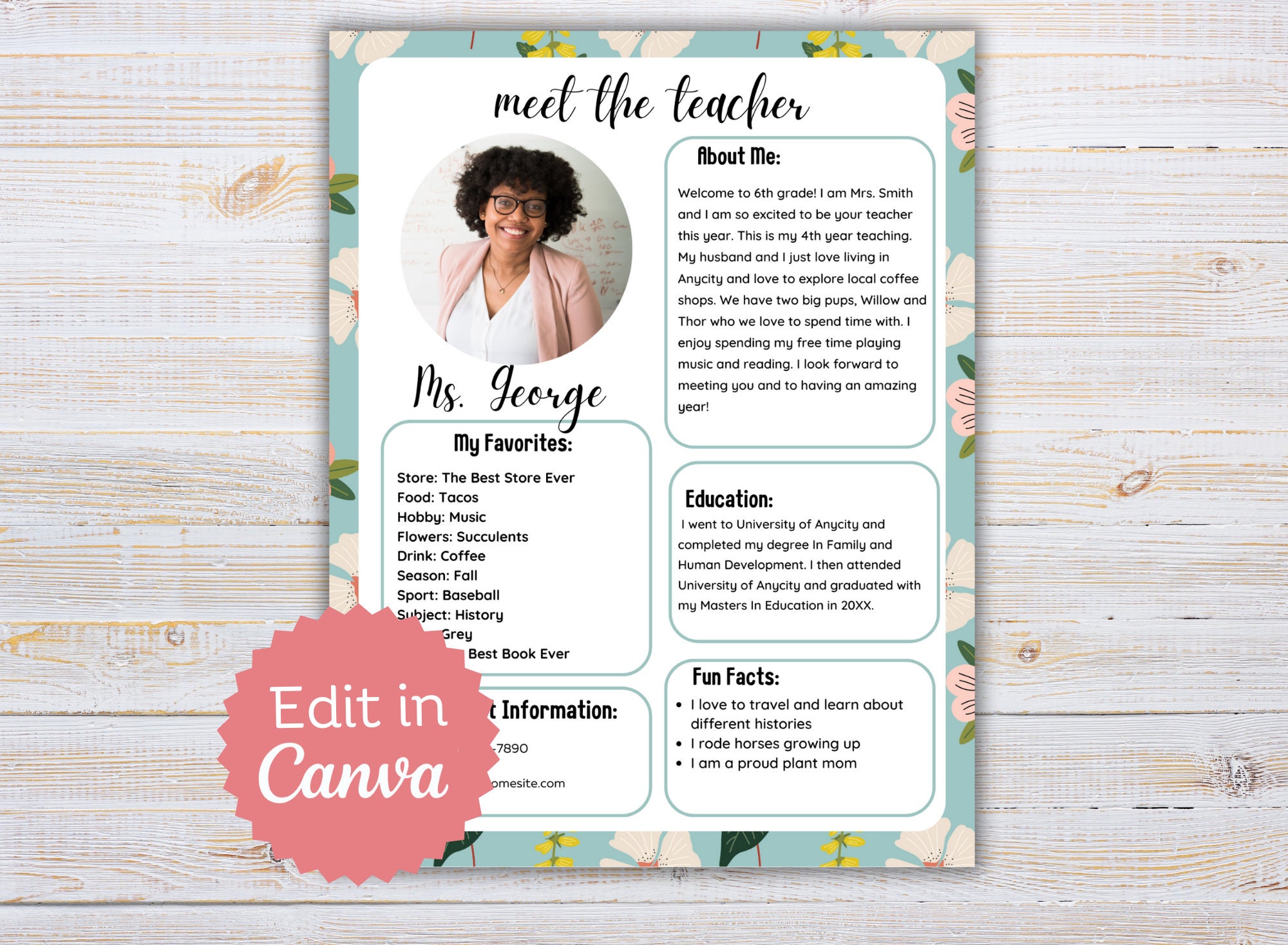 Editable, Meet the Teacher, Template, Back to School Flyer, Bundle ...