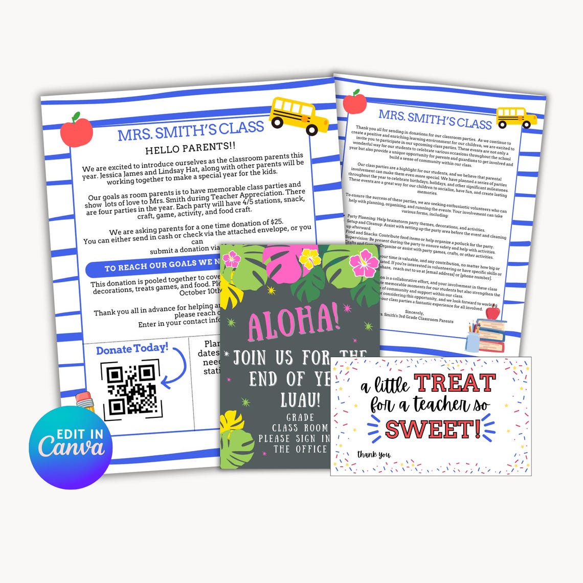 Classroom Parent Template: Editable Communication Kit (canva) - Etsy