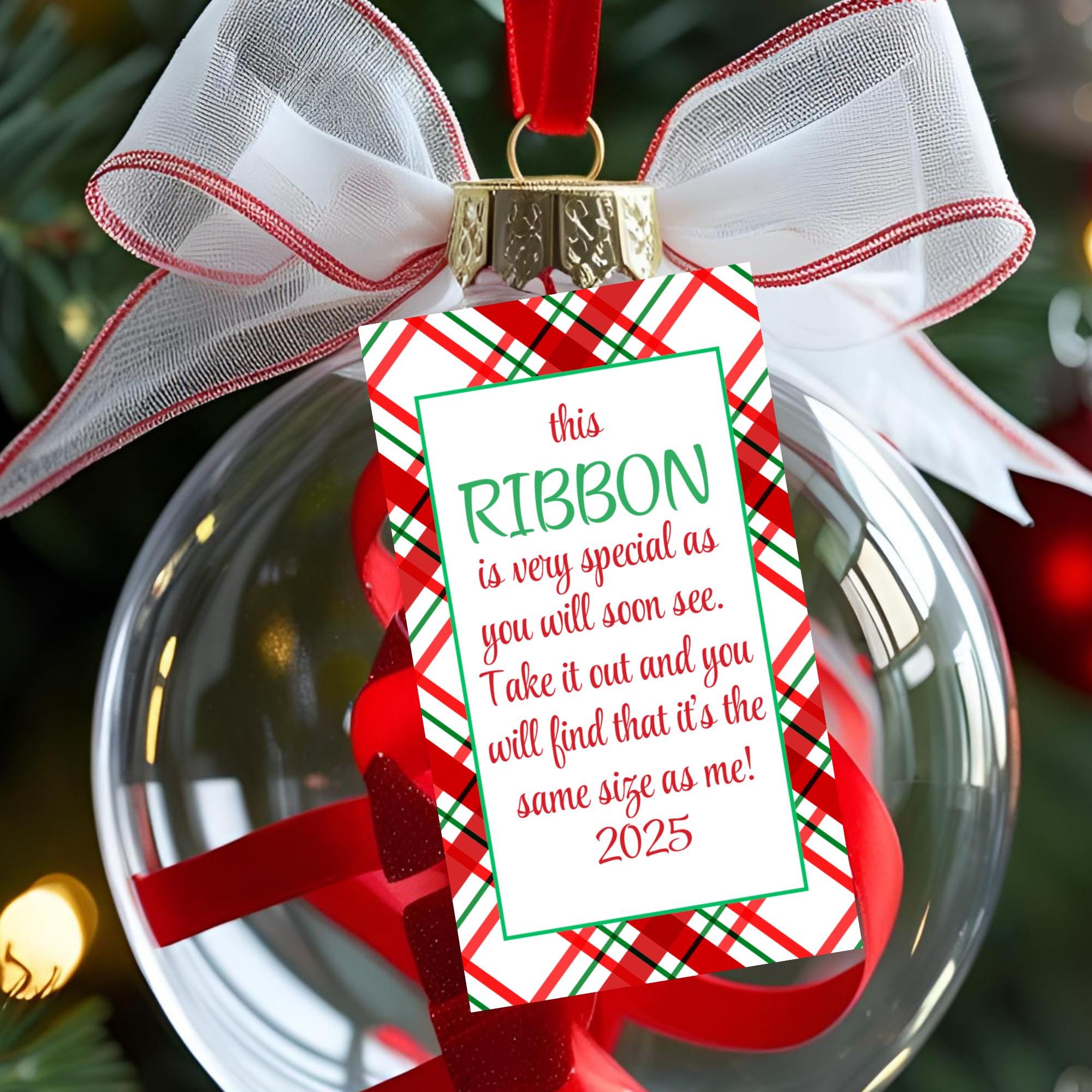 Height Keepsake Ornament Tag: Ribbon Growth Tracker - Etsy