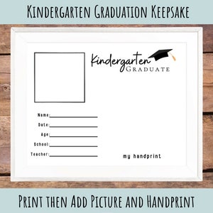 Kindergarten Graduation Keepsake Printable, Graduation Keepsake ...