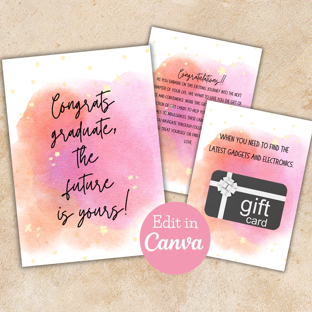 Editable Graduation Gift Card Book, Gift Card Holder Book, Handmade ...