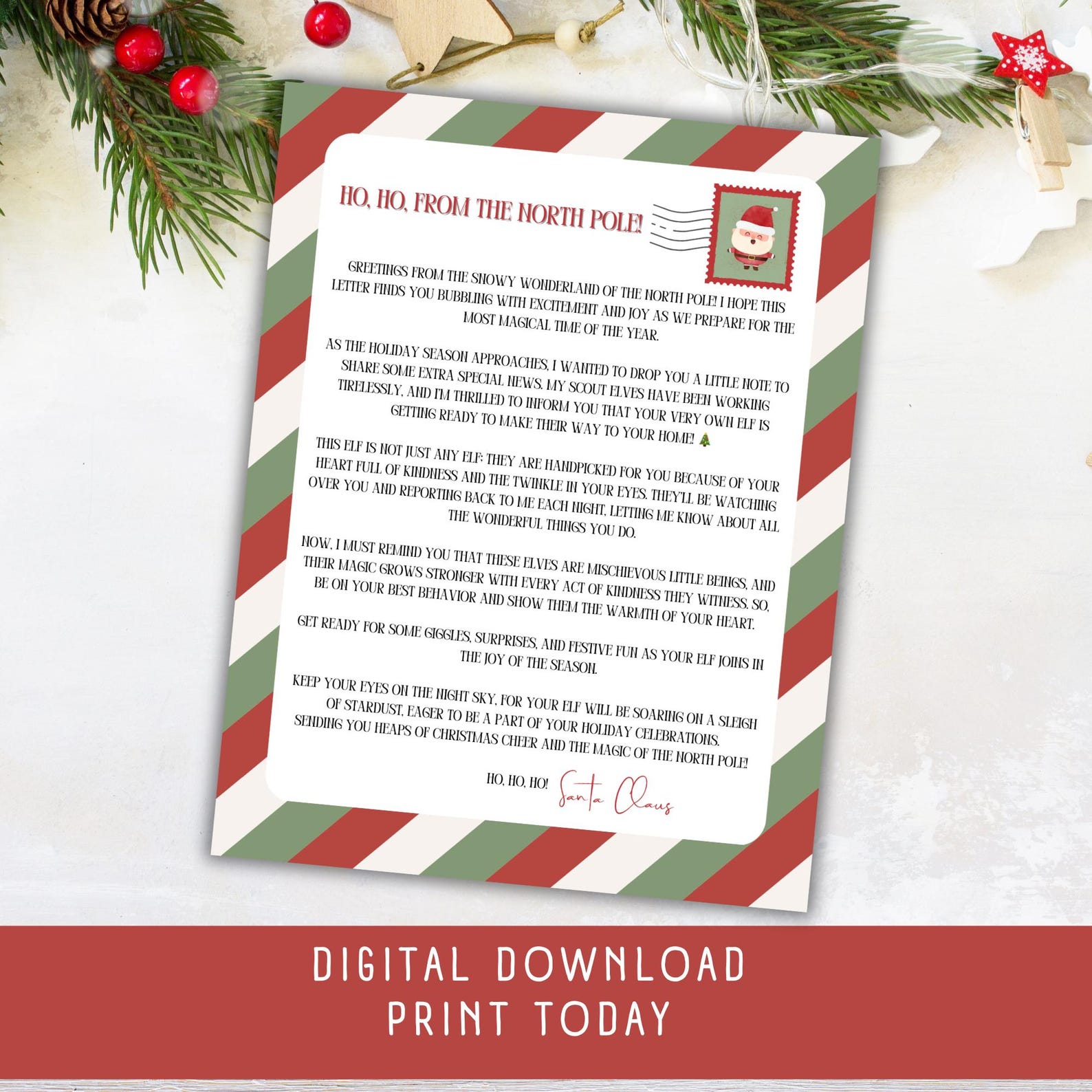 Elf Coming Soon Letter From Santa, Elf Letter, Coming Soon Elf, Letter ...