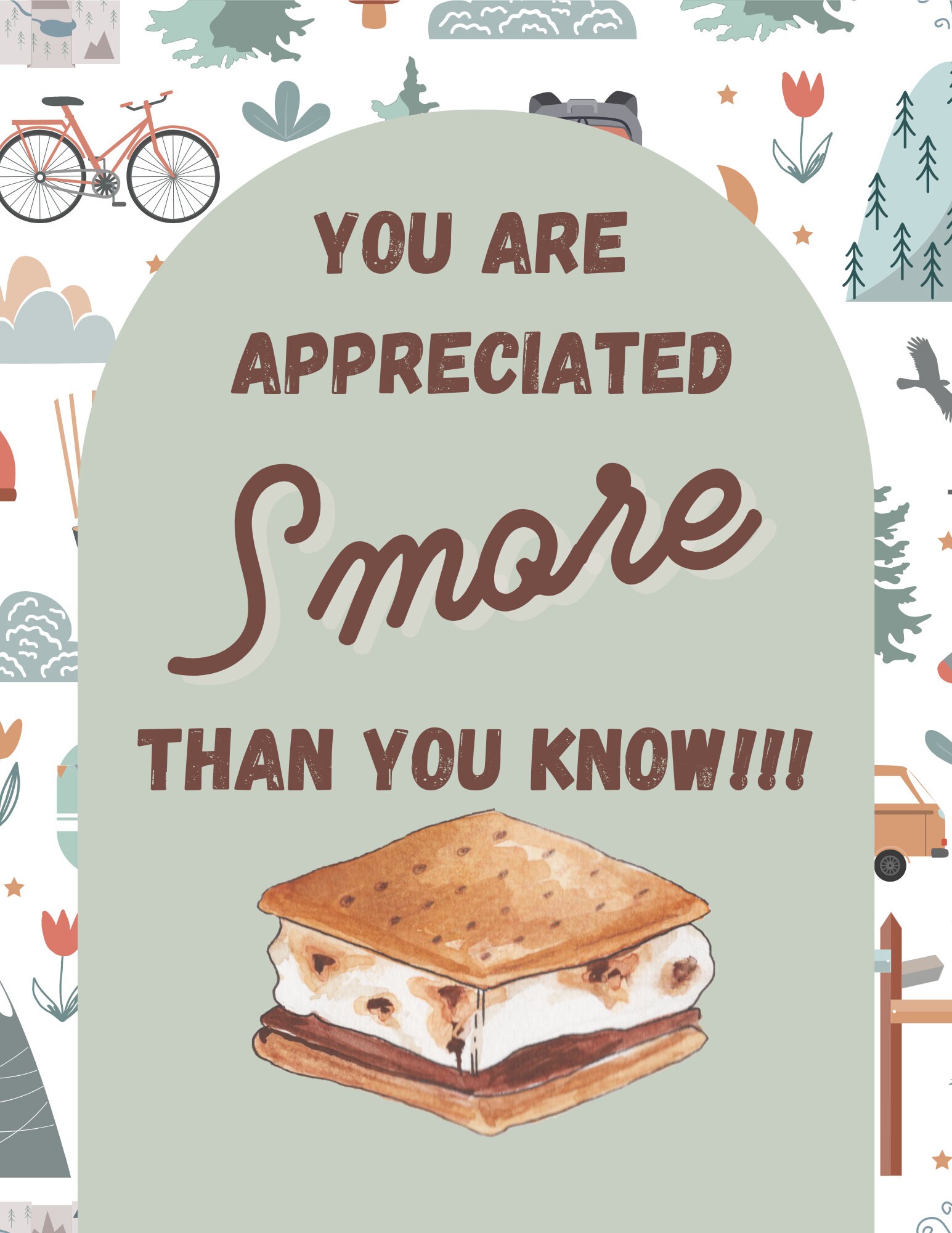 Teachers Appreciation Week Bundle, Teacher Appreciation Week, Camping ...