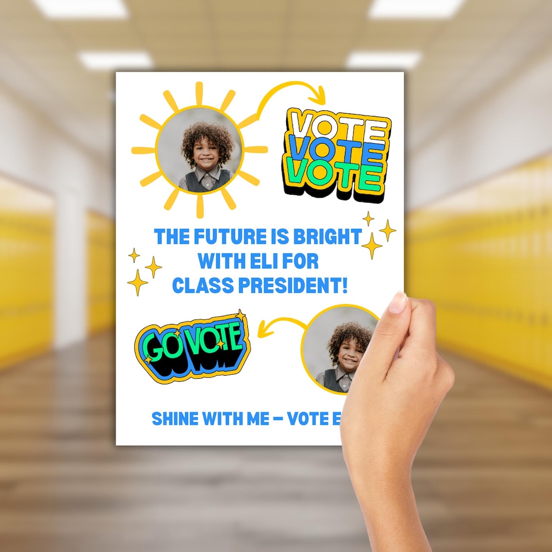 Student Council Campaign Flyer Template: Editable School Election ...