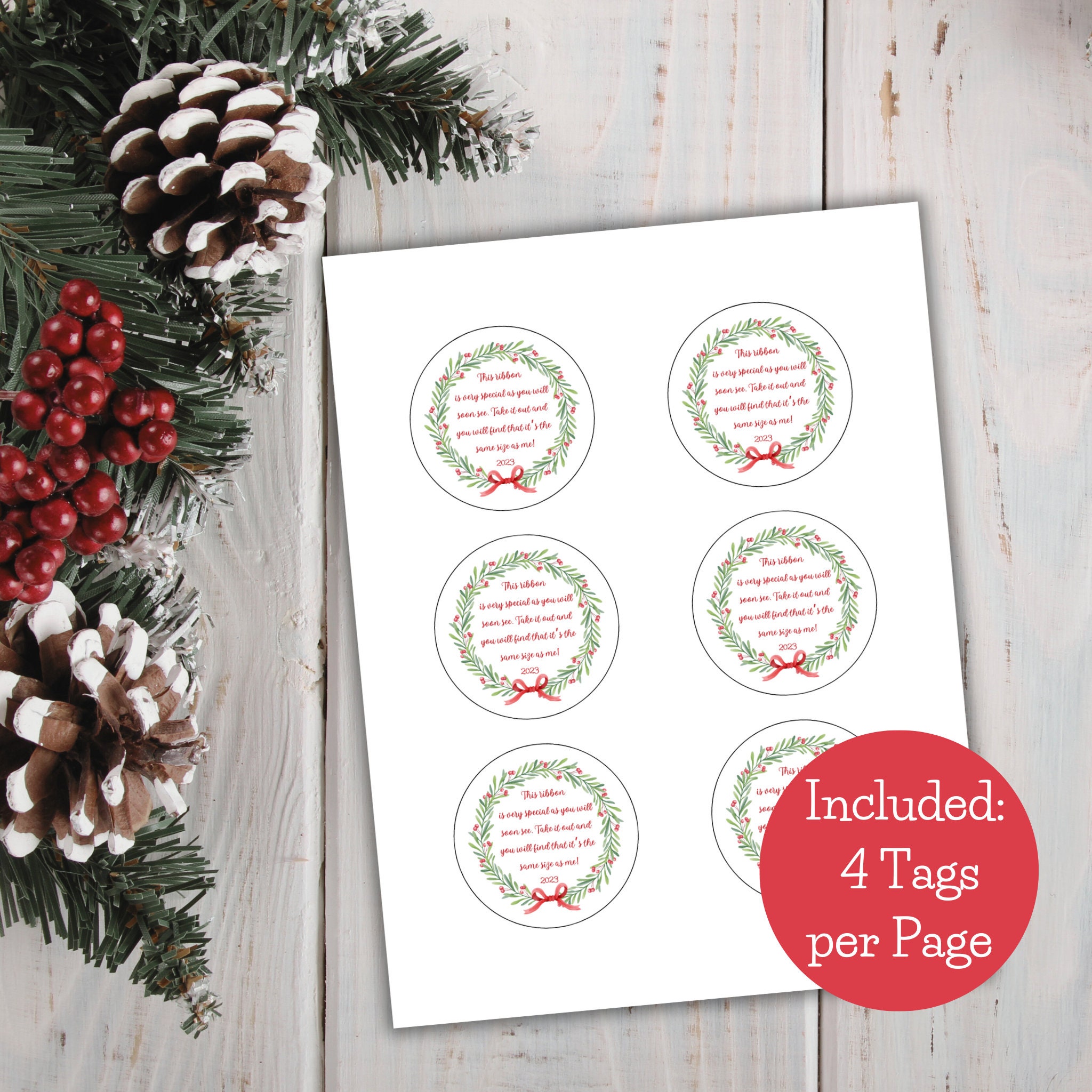 Ribbon, Tag, Same Size as Me, Ribbon Ornament, Height Ornament Tag ...