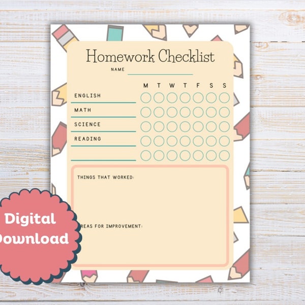 Homework Signs - Etsy