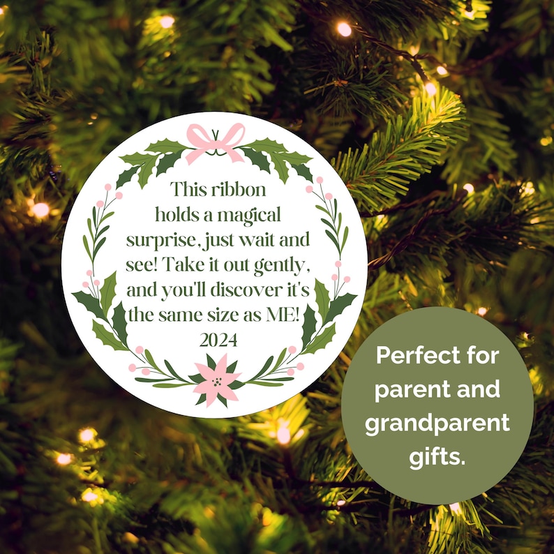 Same Size as Me, Ribbon Ornament Tag,height Ornament Tag, Take It ...