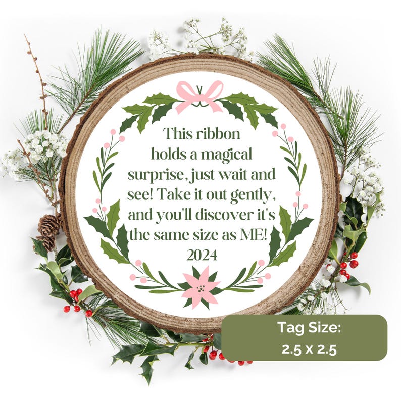 Same Size as Me, Ribbon Ornament Tag,height Ornament Tag, Take It ...