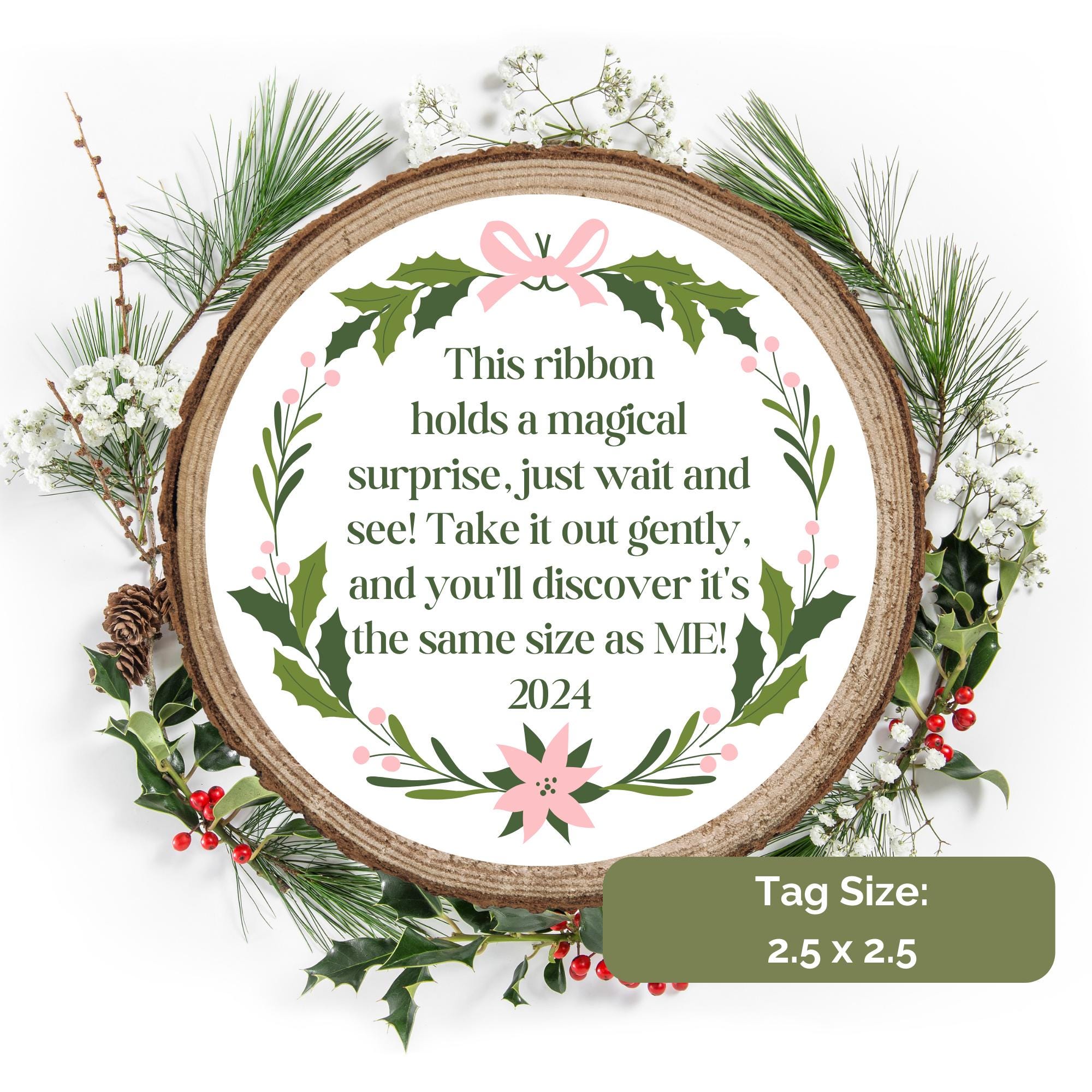 Same Size as Me, Ribbon Ornament Tag,height Ornament Tag, Take It ...