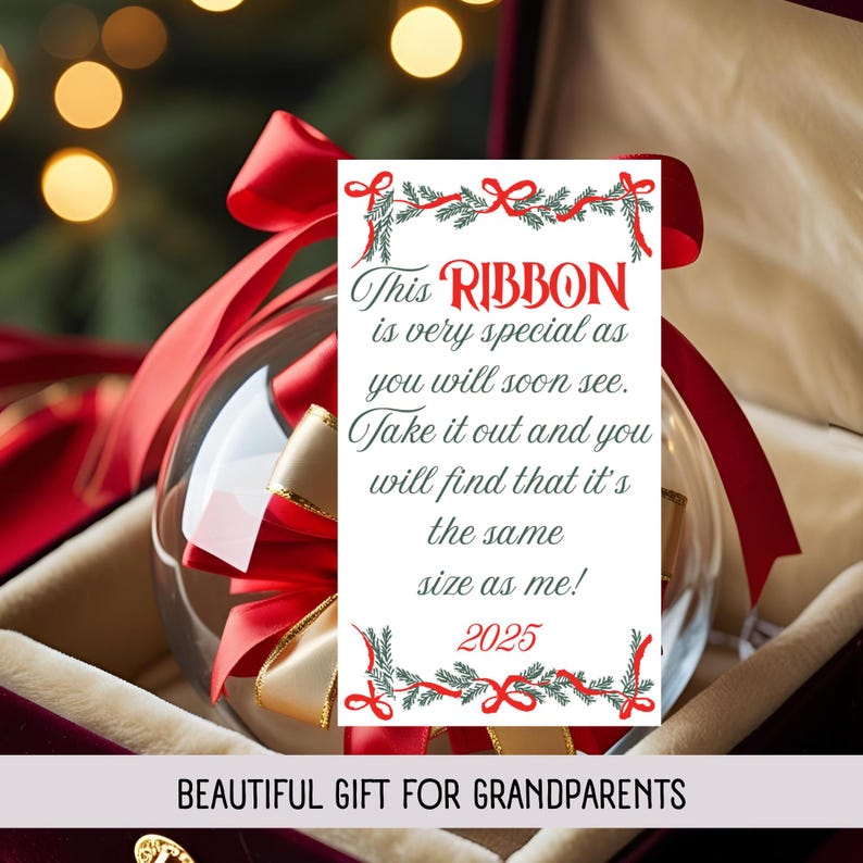 Height Keepsake Ornament Tag: DIY Ribbon Ornament (digital Download) - Etsy