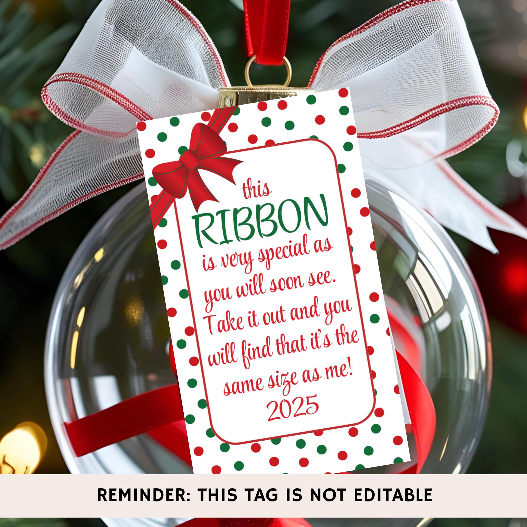 Height Keepsake Ornament Tag: Ribbon Growth Tracker - Etsy