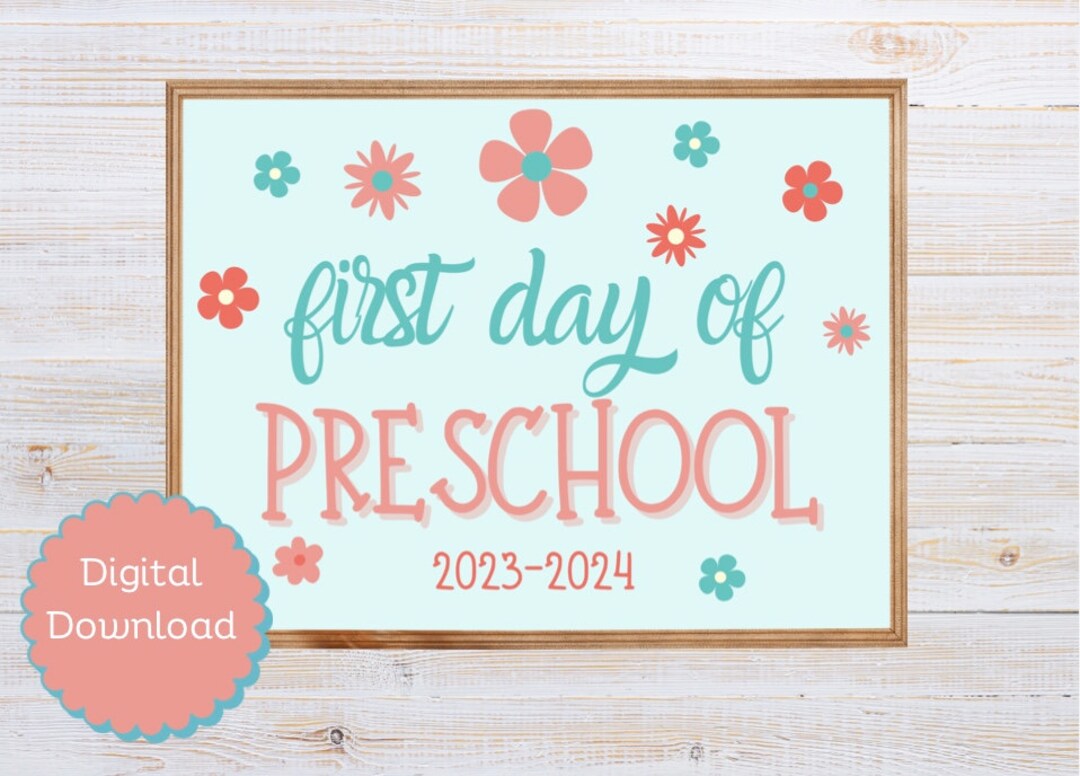Printable, First Day of School Sign, School Sign, Elementary Sign ...