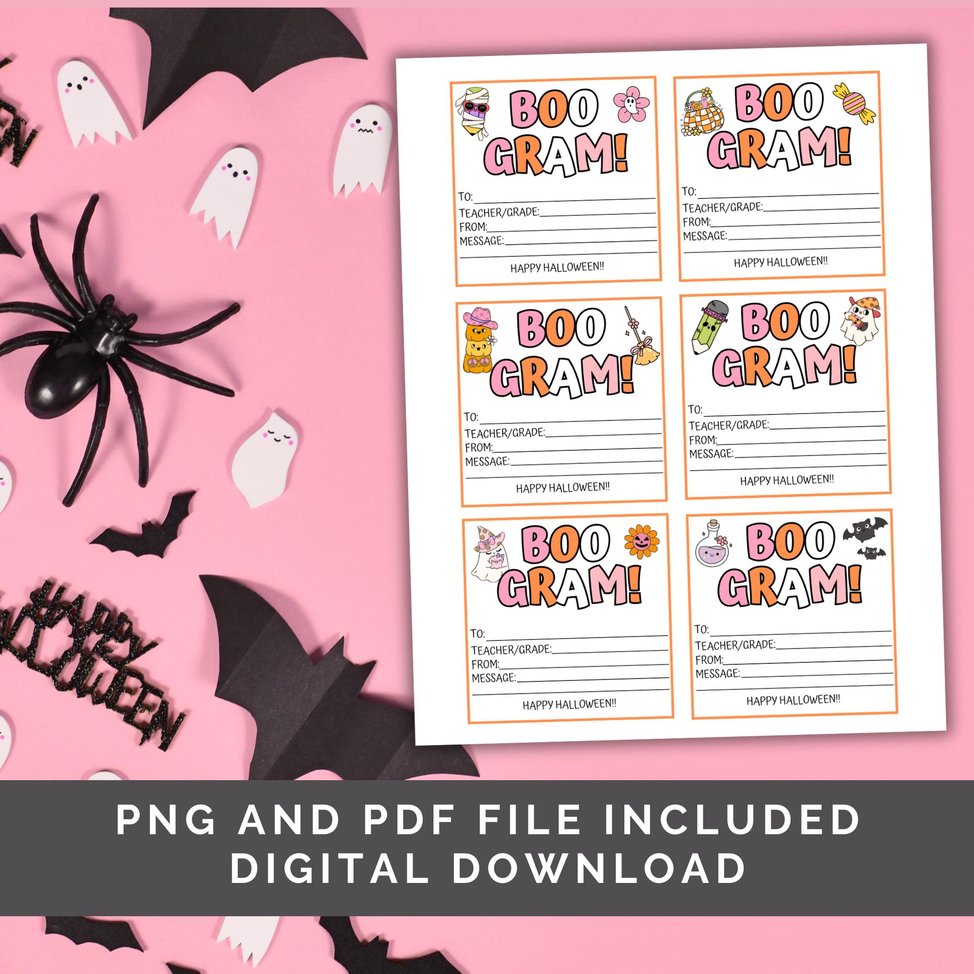 Halloween Boo Gram Tags: Spooktacular Treats (digital Download) - Etsy