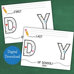 First and Last Day Handprint Art: School Keepsake (digital Download) - Etsy