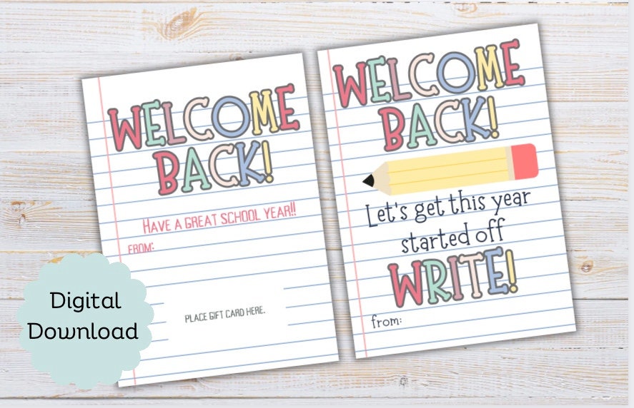 Back to School Teacher Gift Tag, Thank You Teacher Tag, First Day of ...