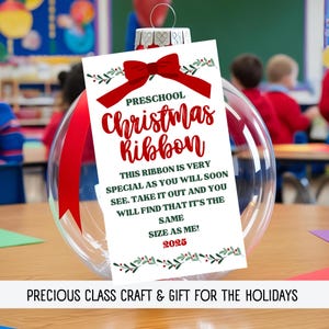 Ribbon Height Ornament Tag: Keepsake Christmas Craft (digital Download ...