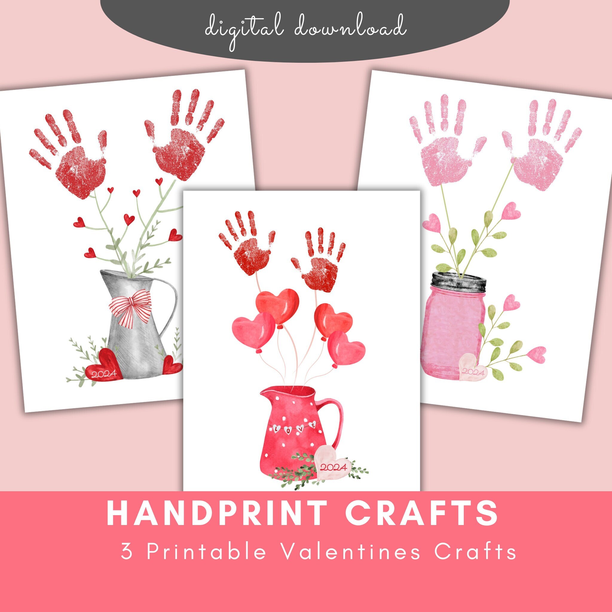 Valentines Handprint Craft, Handprint Art, Handprint Craft, Valentine ...