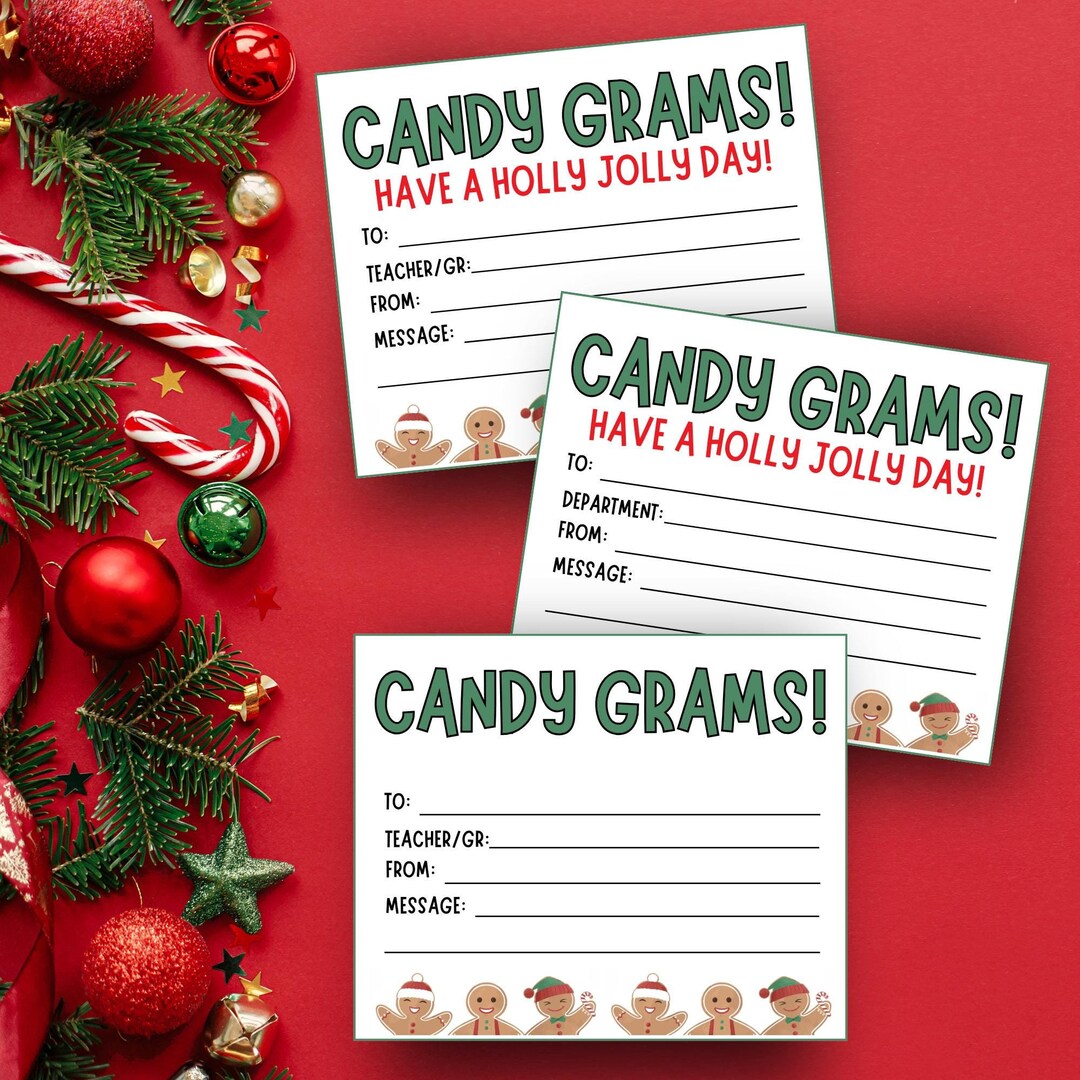 Candy Cane Gram Tags (digital Download) - Etsy