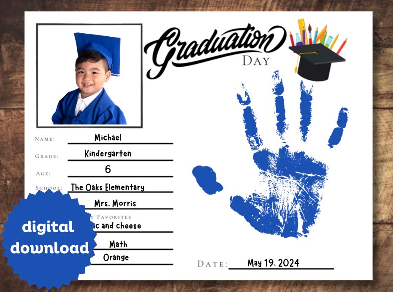 Graduation Day Craft, Last Day of School, Graduation Keepsake, Kids ...