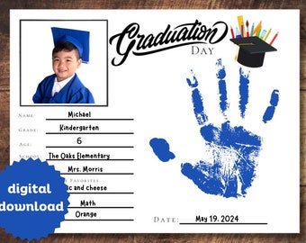 Last Day of School / Graduation Handprint Craft - Etsy