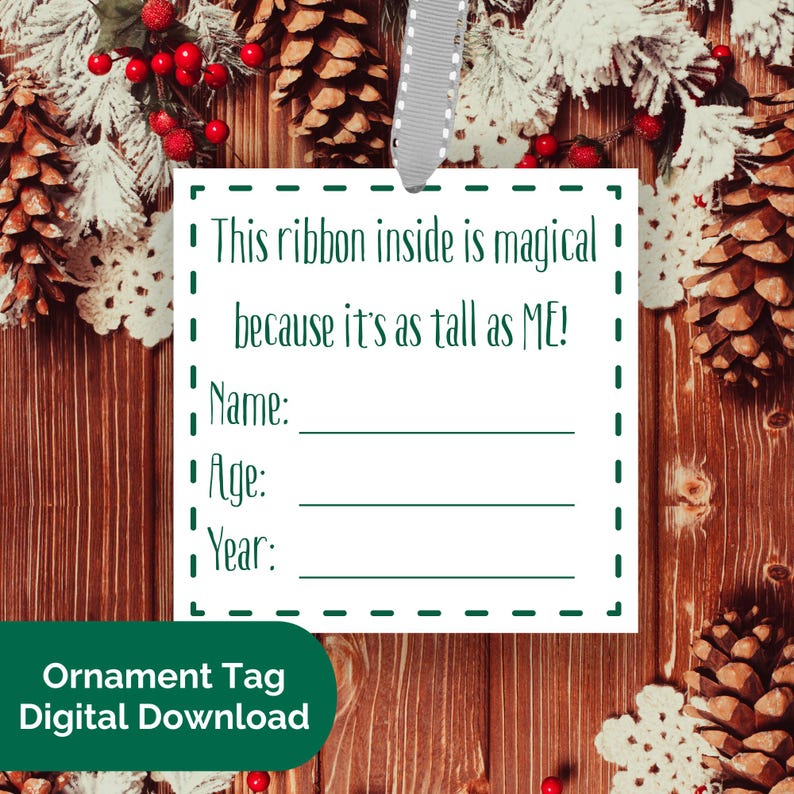 Ribbon, Same Size as Me,ribbon Ornament,height Ornament Tag,pdf, PNG ...