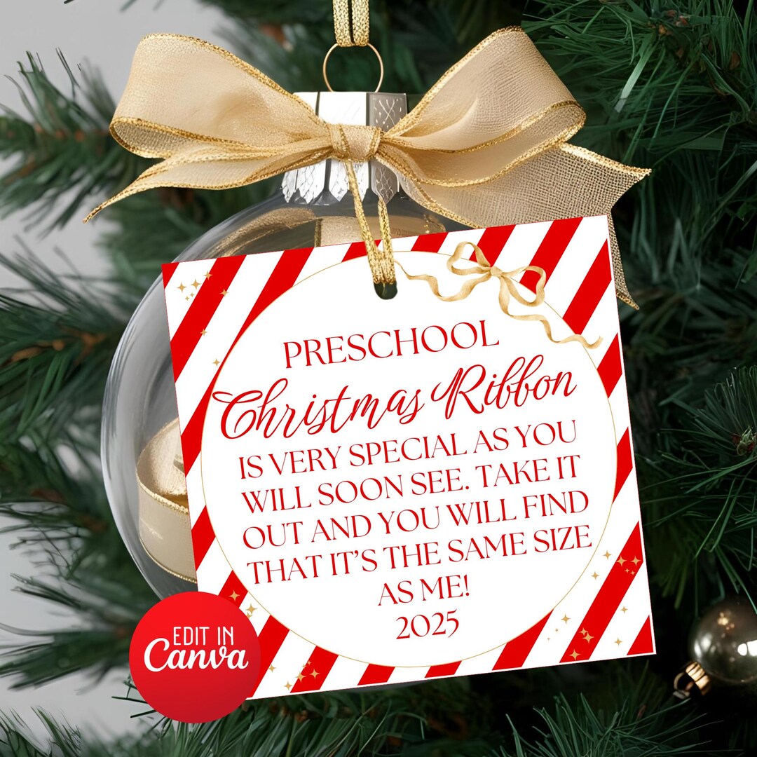 Height Ribbon Tags, Grandparents Gift, Classroom, Ribbon Ornament ...