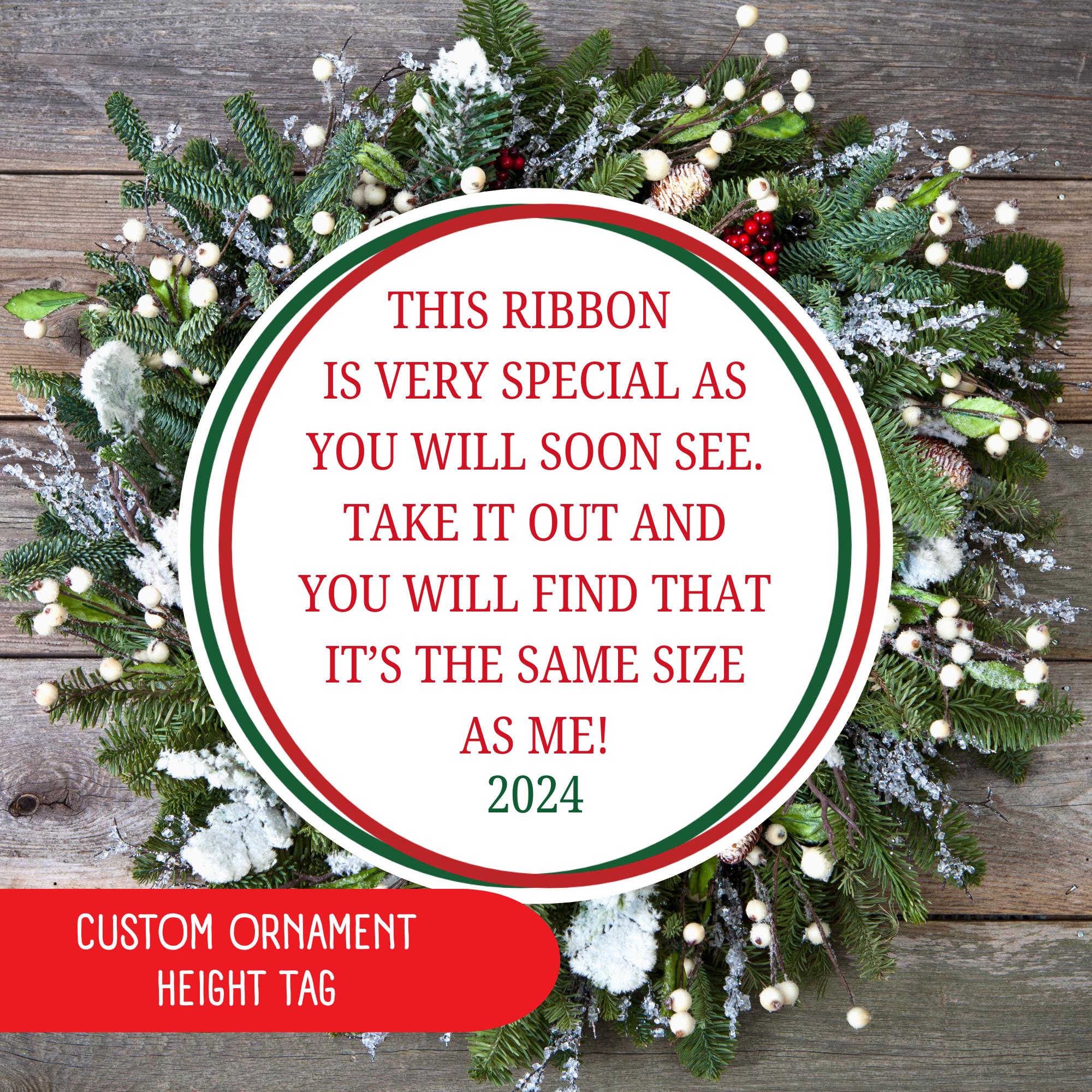 Custom Ribbon Ornament Tag: Height Keepsake (digital Download) - Etsy