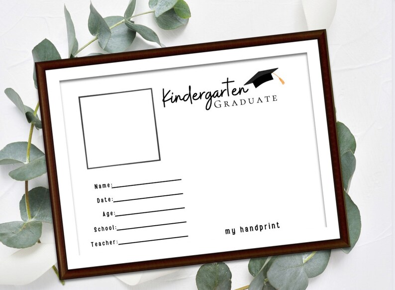 Kindergarten Graduation Keepsake Printable, Graduation Keepsake ...