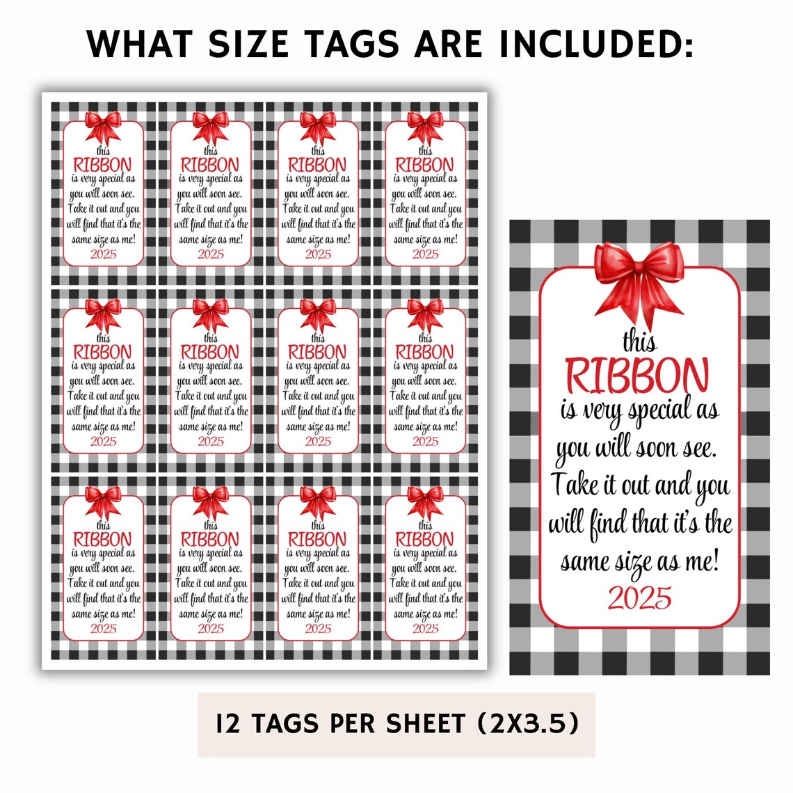 Height Keepsake Ornament Tag: Ribbon Growth Tracker - Etsy