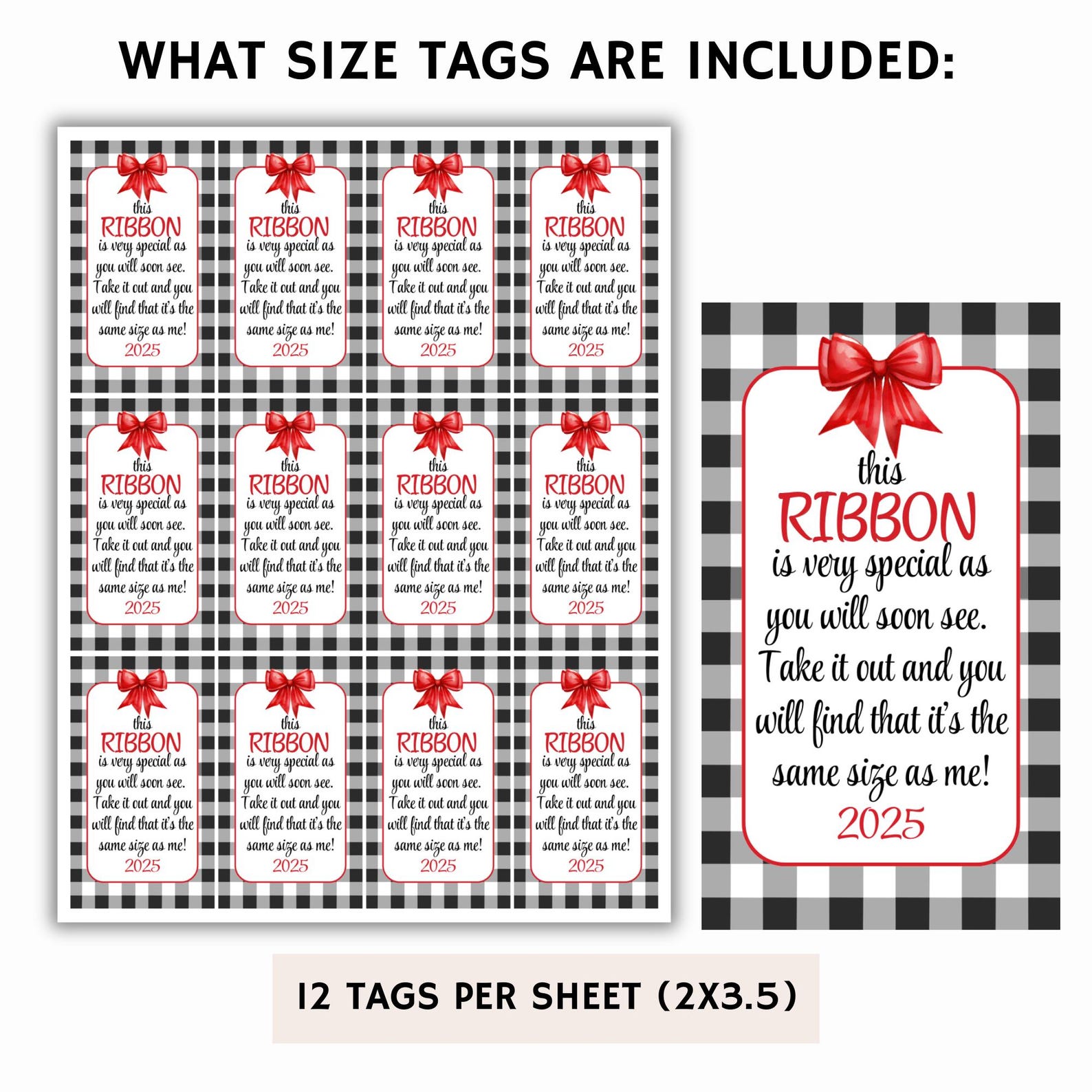 Height Keepsake Ornament Tag: Ribbon Growth Tracker - Etsy