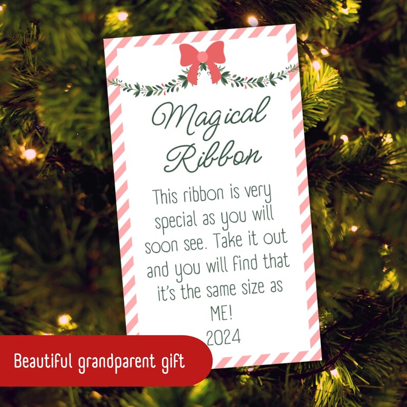 Ribbon Height Christmas Tag: Grandparent Gift (digital Download) - Etsy