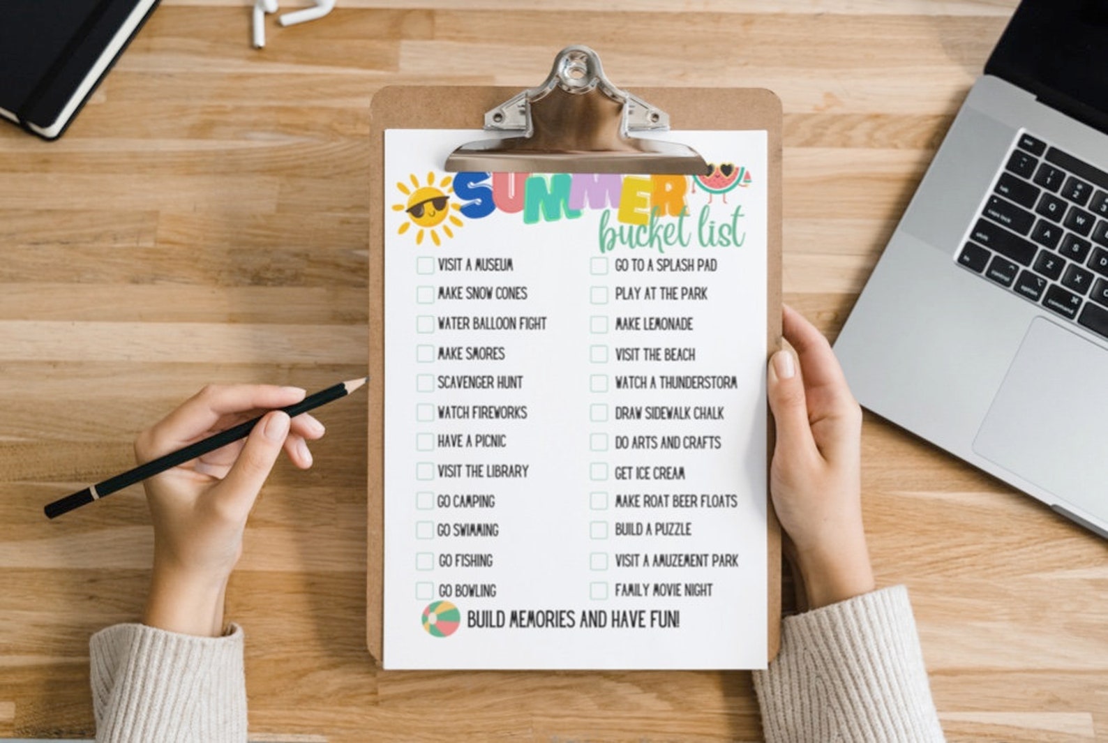 Summer Bucket List, Summer Planner, Summer to Do List, Bucket List ...