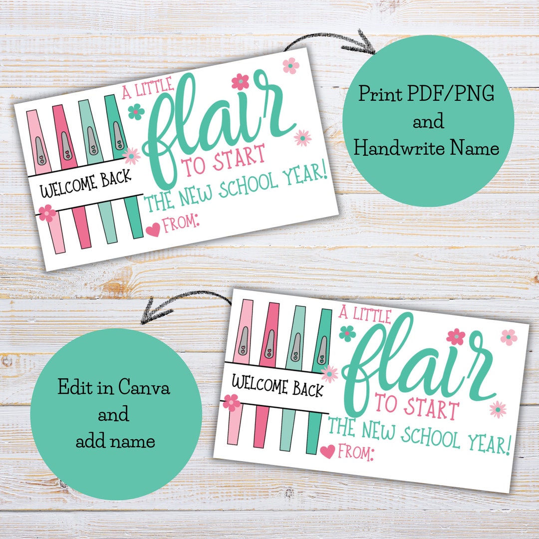 Back to School Teacher Gift Tag, Thank You Teacher Tag, First Day of ...