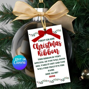 Ribbon Height Ornament Tag: Keepsake Christmas Craft (digital Download ...