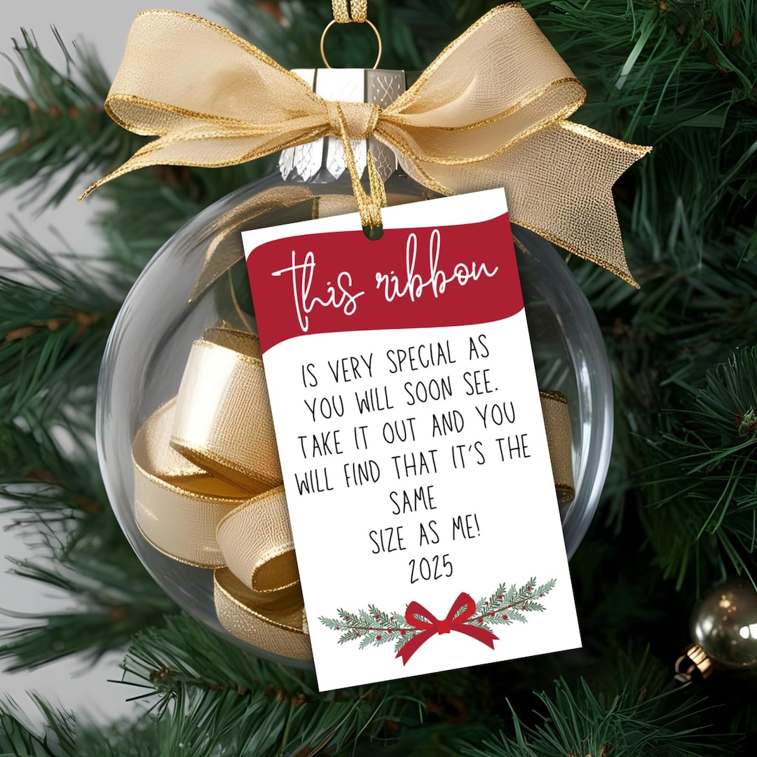 Height Keepsake Ornament Tag: Ribbon Growth Chart (digital Download) - Etsy